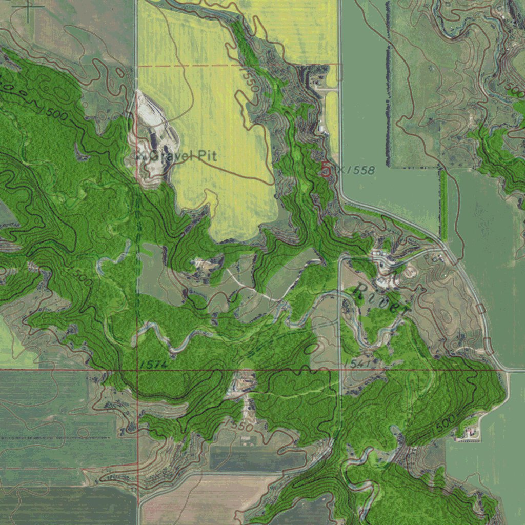 ND-WATERLOO LAKE: GeoChange 1970-2012 Map by Western Michigan ...