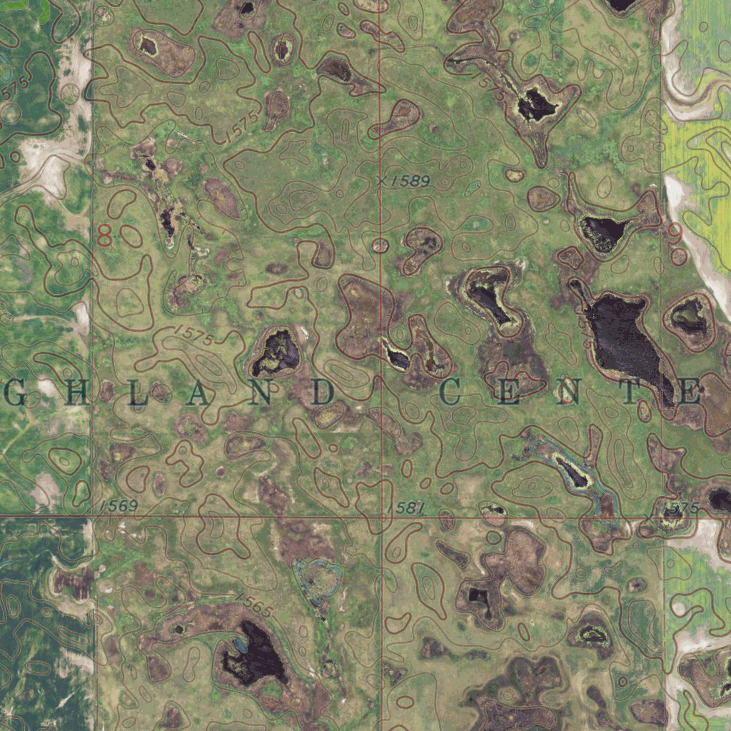ND-BILLINGS LAKE: GeoChange 1970-2012 Map by Western Michigan ...