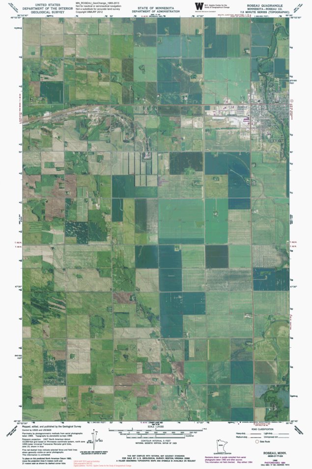 MN-ROSEAU: GeoChange 1965-2013 Map by Western Michigan University ...