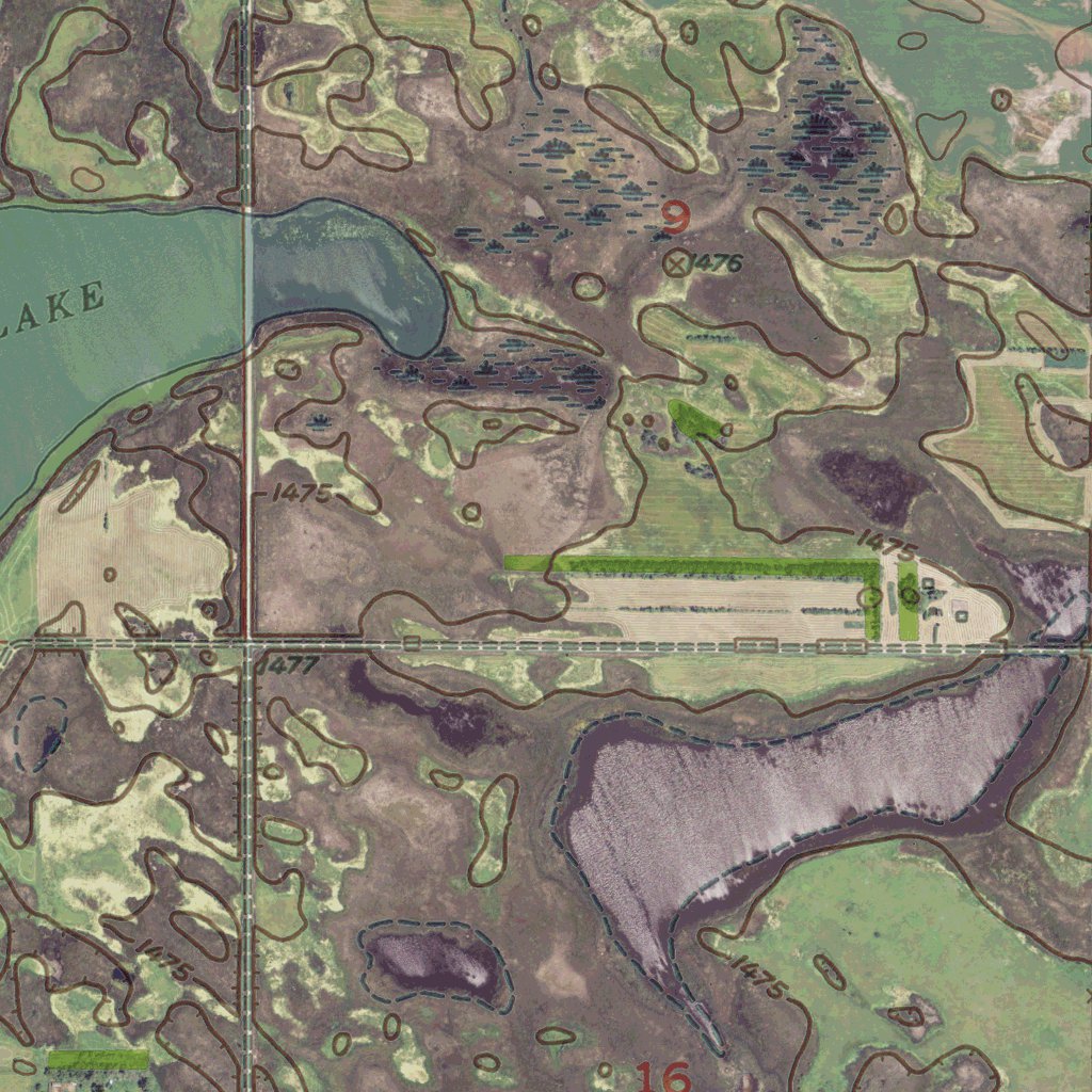 ND-ROUND LAKE: GeoChange 1951-2012 Map by Western Michigan University ...