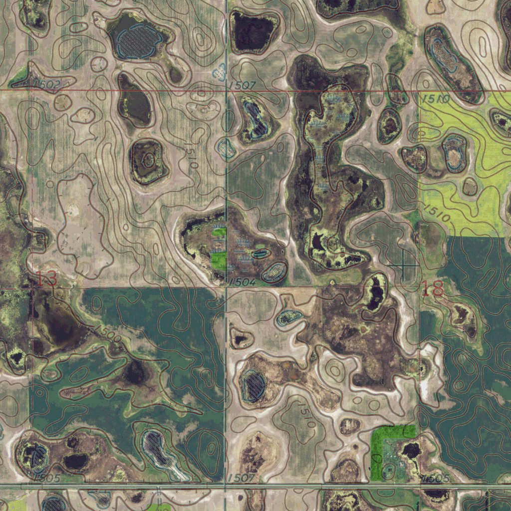 ND-DERRICK SE: GeoChange 1970-2012 Map by Western Michigan University ...