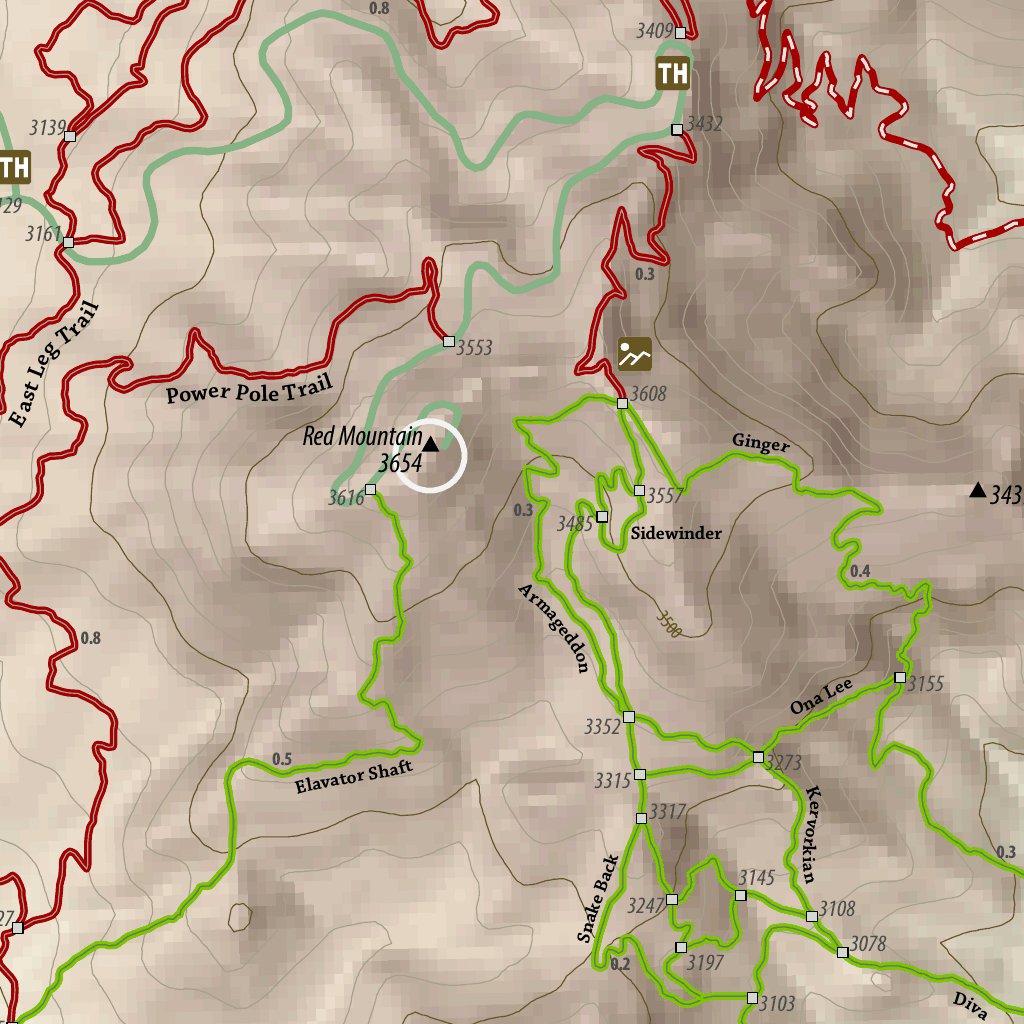 Bootleg Canyon Trails Map by Emmitt Barks Cartography | Avenza Maps