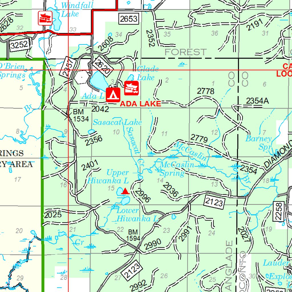 Chequamegon-Nicolet NF Forest Visitor Map - East Side - South Half by ...