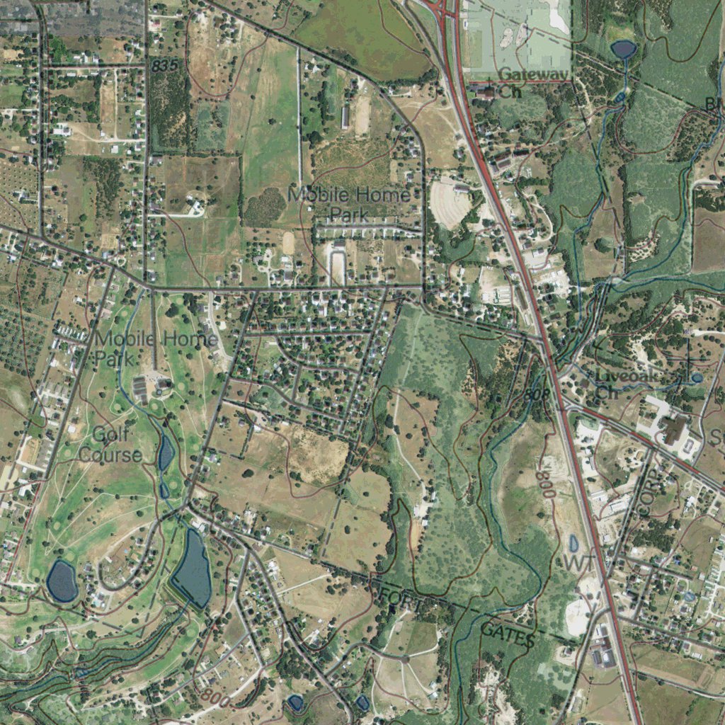 TX-GATESVILLE EAST: GeoChange 1990-2012 Map by Western Michigan ...