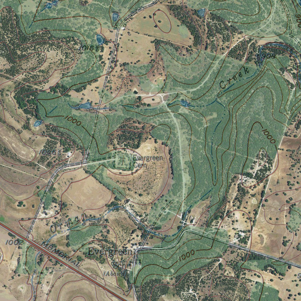 TX-CUTOFF MOUNTAIN: GeoChange 1955-2012 Map by Western Michigan ...