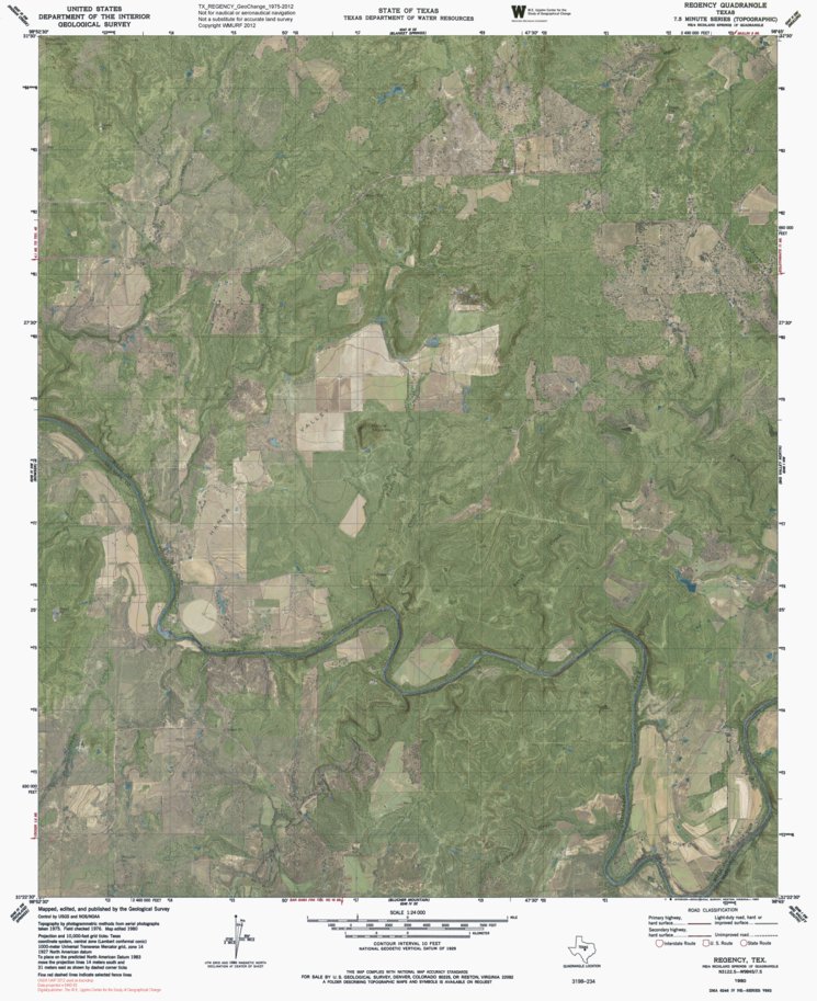 TX-REGENCY: GeoChange 1975-2012.tif Map by Western Michigan University ...