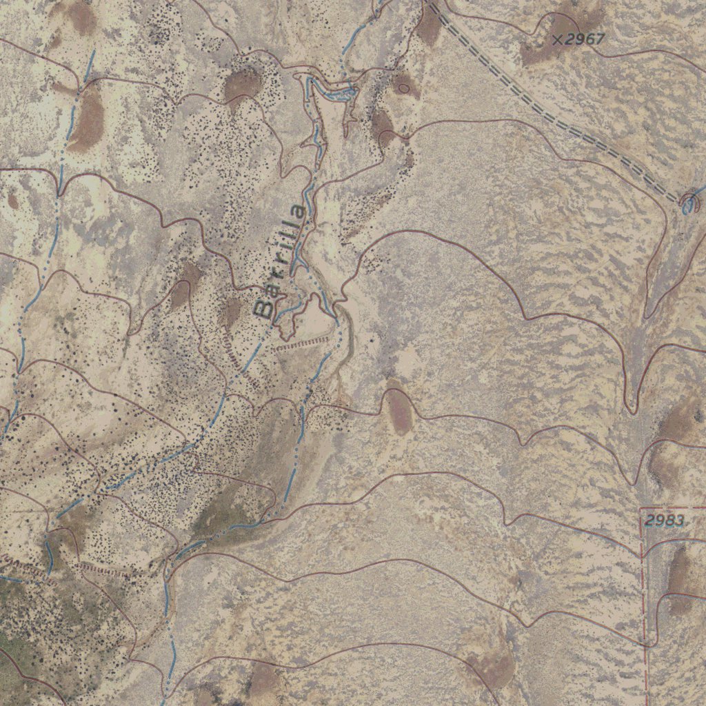 TX-BARRILLA DRAW SOUTH: GeoChange 1969-2012 Map by Western Michigan ...