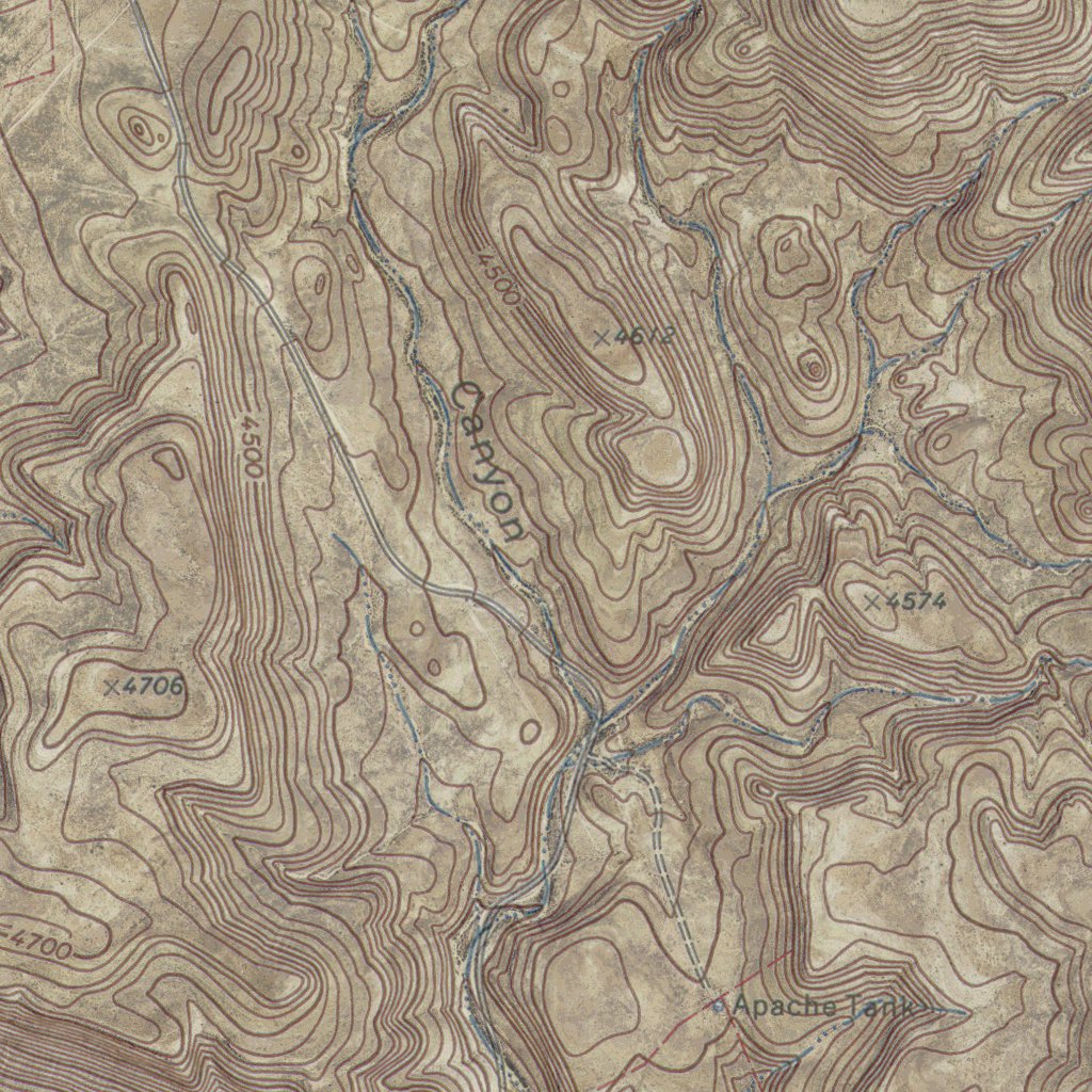 TX-BURRO CANYON: GeoChange 1972-2012 Map by Western Michigan University ...