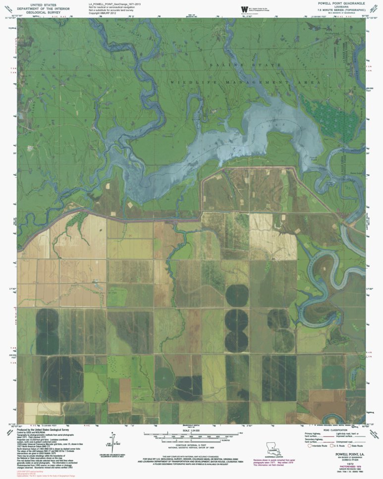 LA-POWELL POINT: GeoChange 1971-2013 Map by Western Michigan University ...