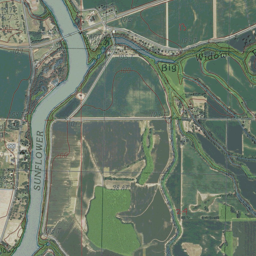 MS-ROLLING FORK EAST: GeoChange 1982-2012 Map by Western Michigan ...