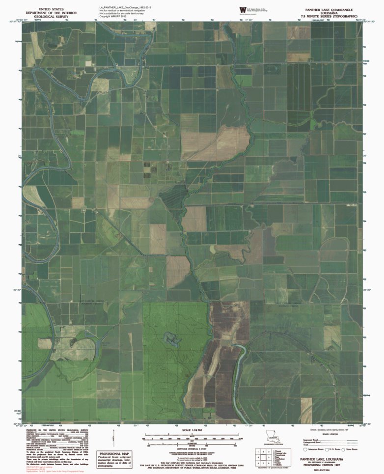 LA-PANTHER LAKE: GeoChange 1982-2013 Map by Western Michigan University ...