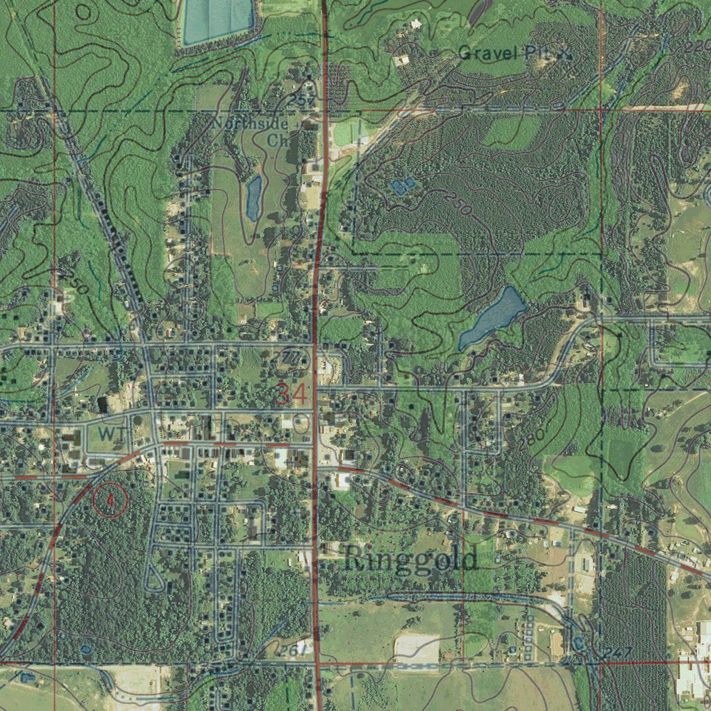 LA-RINGGOLD: GeoChange 1971-2013 Map by Western Michigan University ...