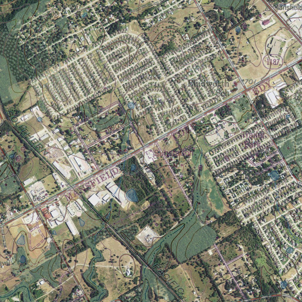 TX-MANSFIELD: GeoChange 1956-2012 Map by Western Michigan University ...