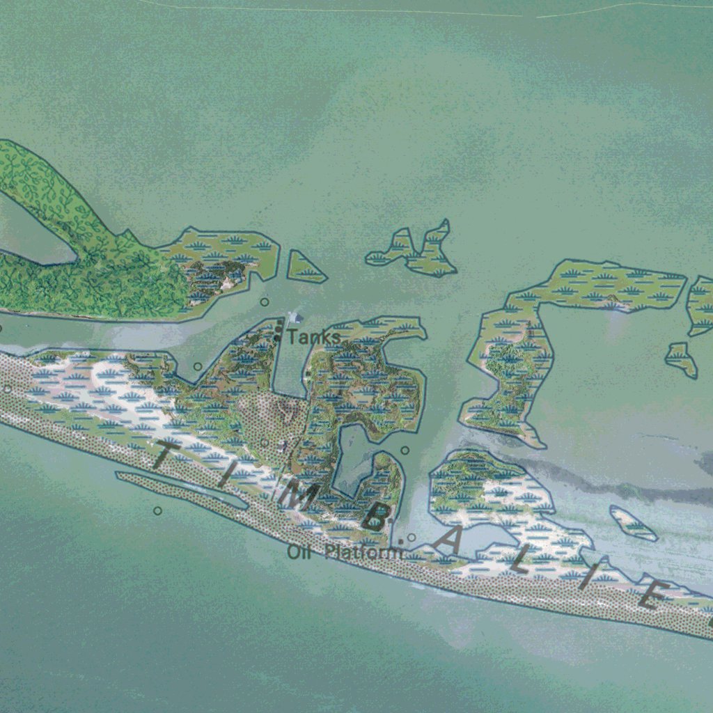 LA-TIMBALIER ISLAND: GeoChange 1952-2010 Map by Western Michigan ...