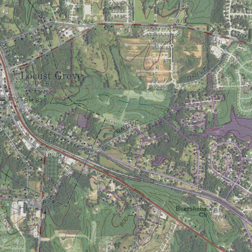 GA-LOCUST GROVE: GeoChange 1962-2015 Map by Western Michigan University ...