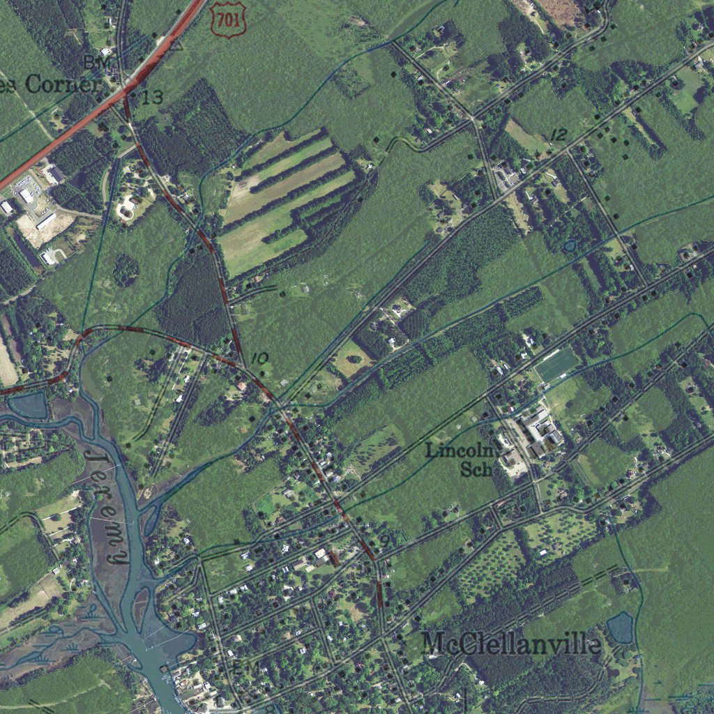 SC-MCCLELLANVILLE: GeoChange 1942-2011 Map by Western Michigan ...