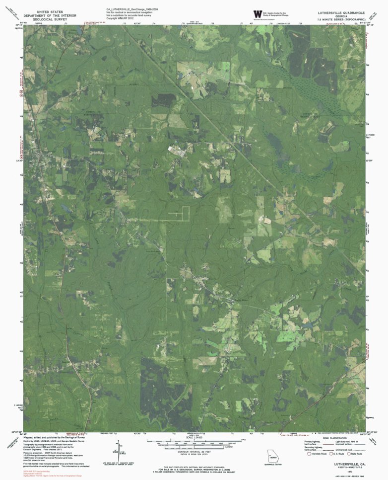 GA-LUTHERSVILLE: GeoChange 1966-2009 Map by Western Michigan University ...