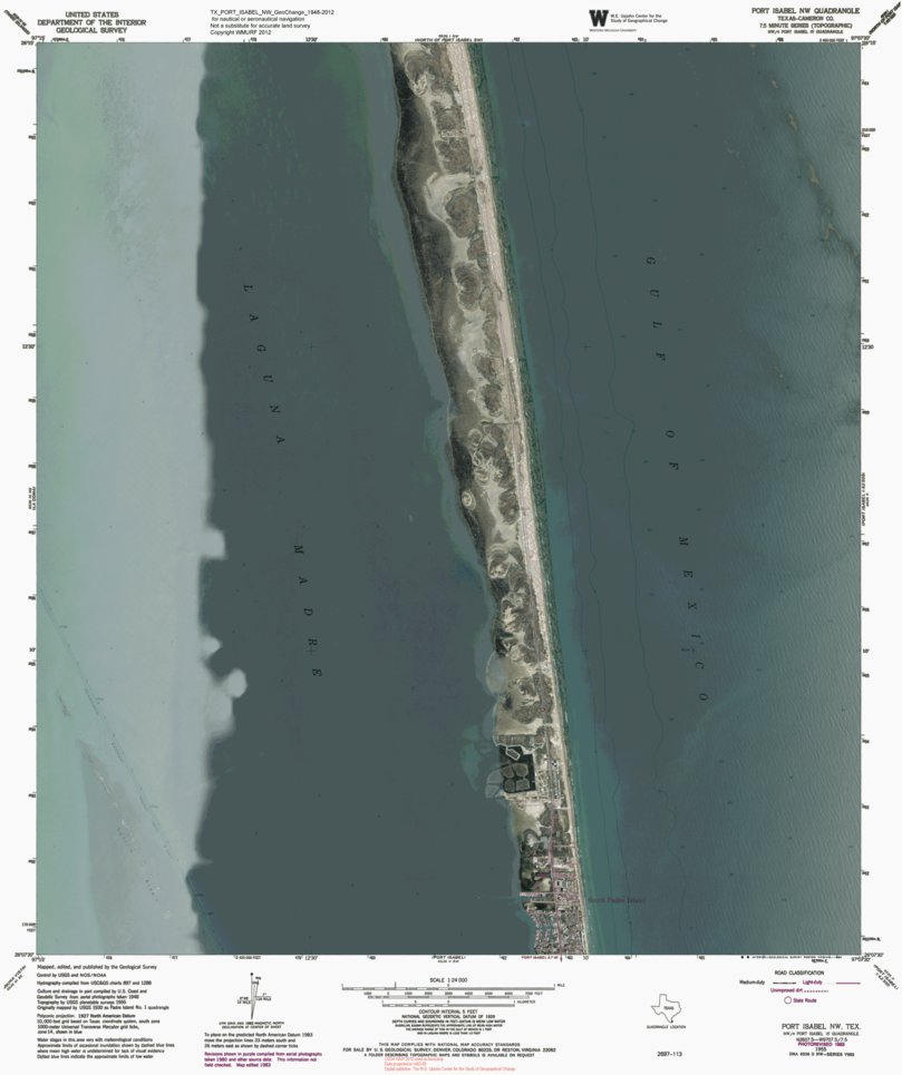 TX-PORT ISABEL NW: GeoChange 1948-2012 Map by Western Michigan ...