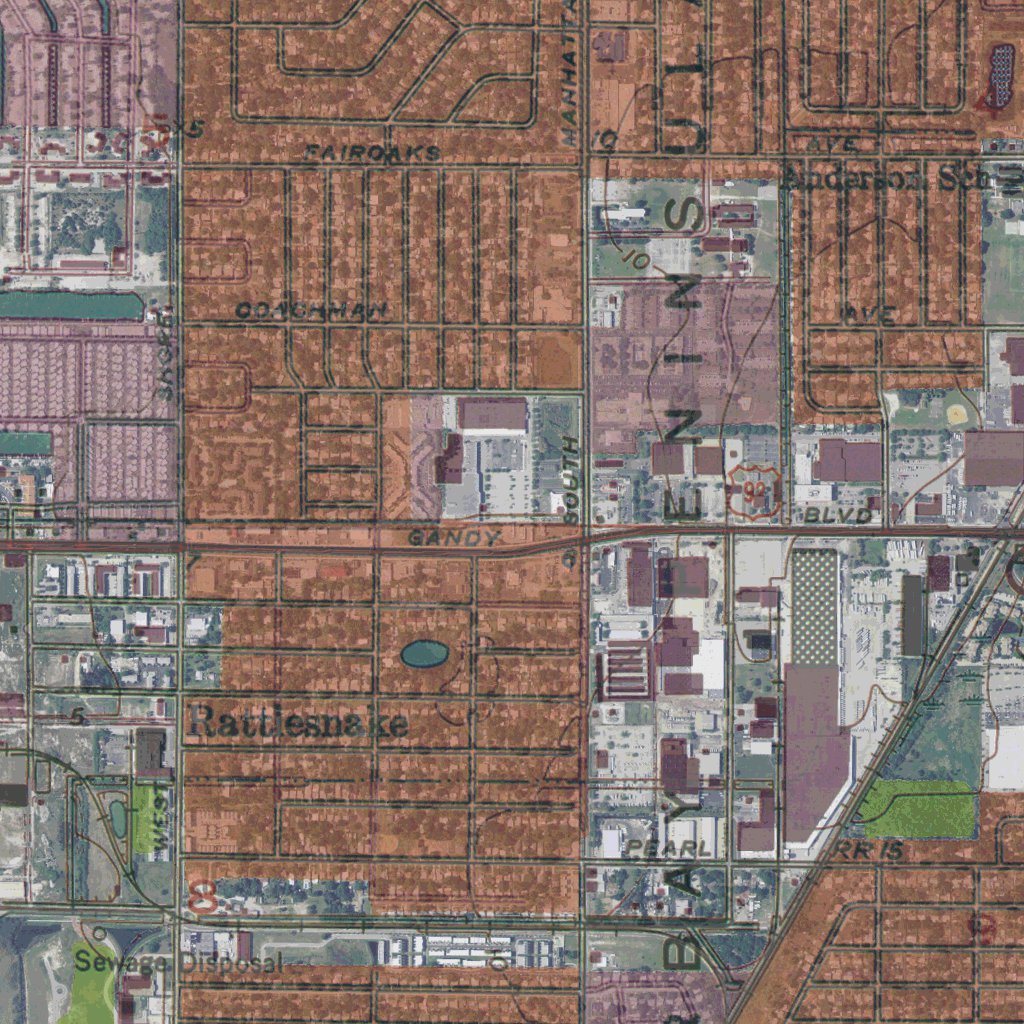 FL-GANDY BRIDGE: GeoChange 1955-2010 Map by Western Michigan University ...