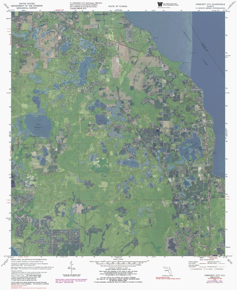 FL-CRESCENT CITY: GeoChange 1969-2010 Map by Western Michigan ...