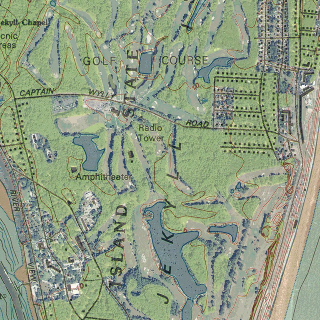 GA-JEKYLL ISLAND: GeoChange 1974-2010 Map by Western Michigan ...