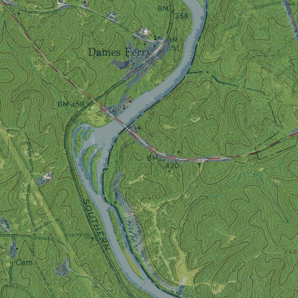 GA-DAMES FERRY: GeoChange 1954-2013 Map by Western Michigan University ...