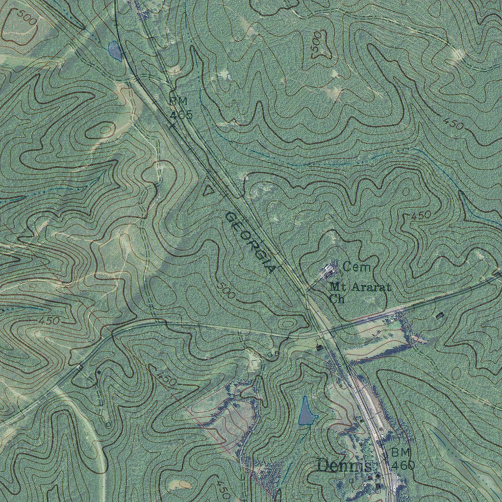 GA-LAKE SINCLAIR WEST: GeoChange 1972-2013 Map by Western Michigan ...