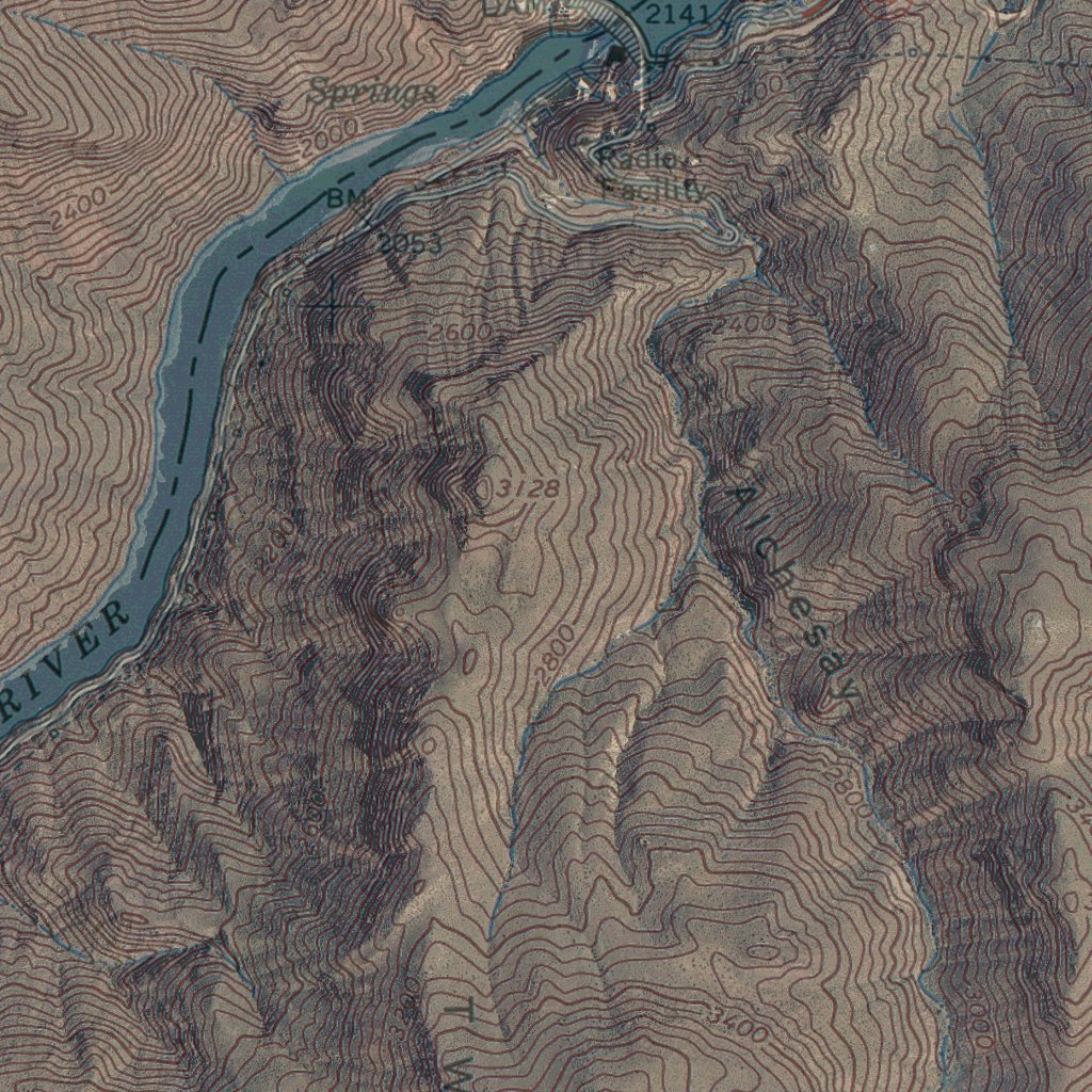 AZ-THEODORE ROOSEVELT DAM: GeoChange 1962-2010 Map by Western Michigan ...