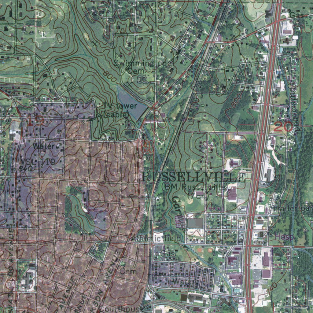 AL-RUSSELLVILLE: GeoChange 1967-2013 Map by Western Michigan University ...