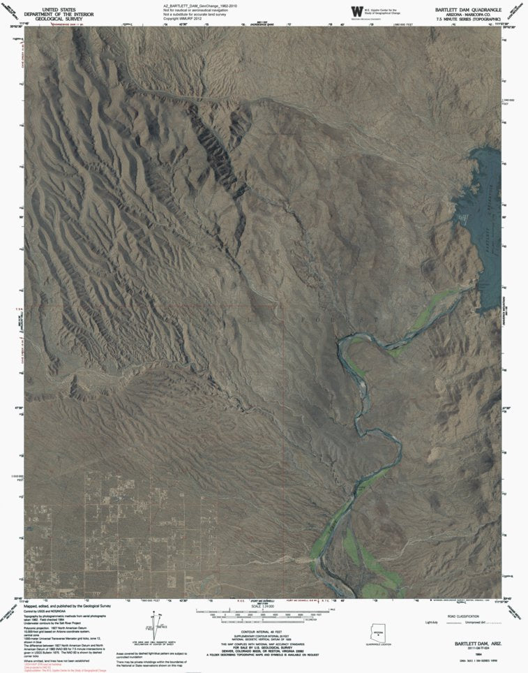 AZ-BARTLETT DAM: GeoChange 1962-2010 Map by Western Michigan University ...
