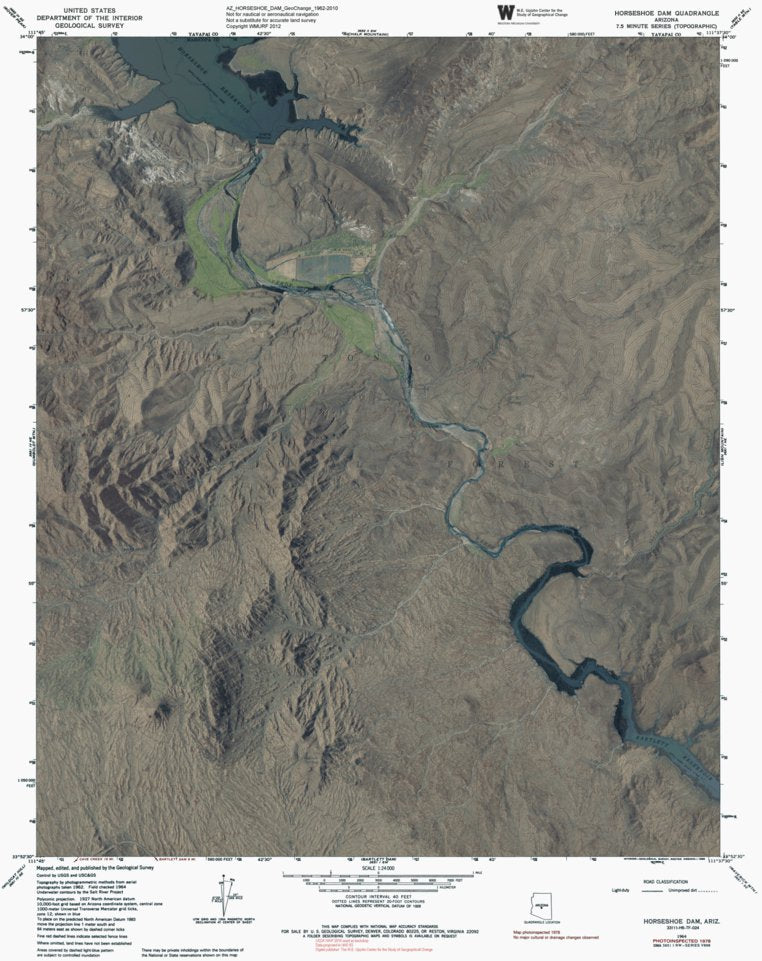 AZ-HORSESHOE DAM: GeoChange 1962-2010 Map by Western Michigan ...