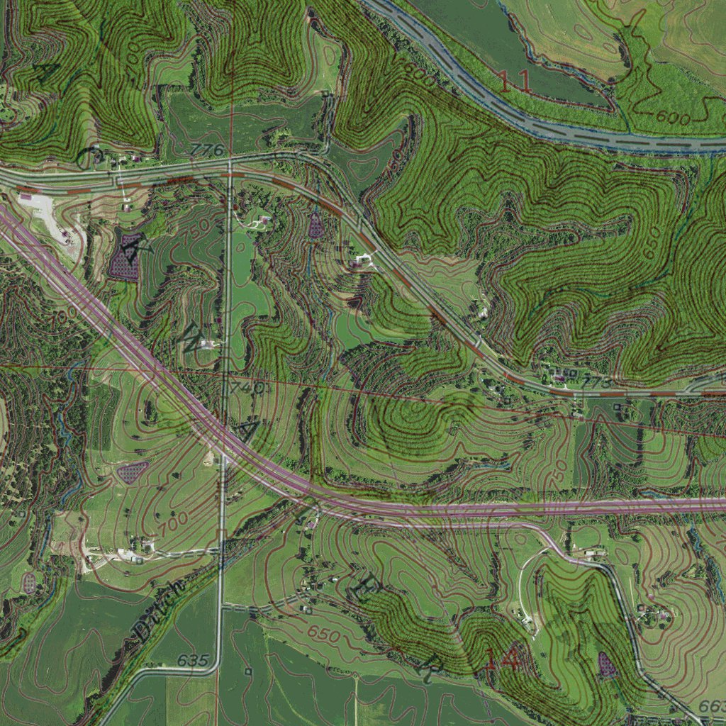 MO-PILOT GROVE NORTH: GeoChange 1947-2014 Map by Western Michigan ...
