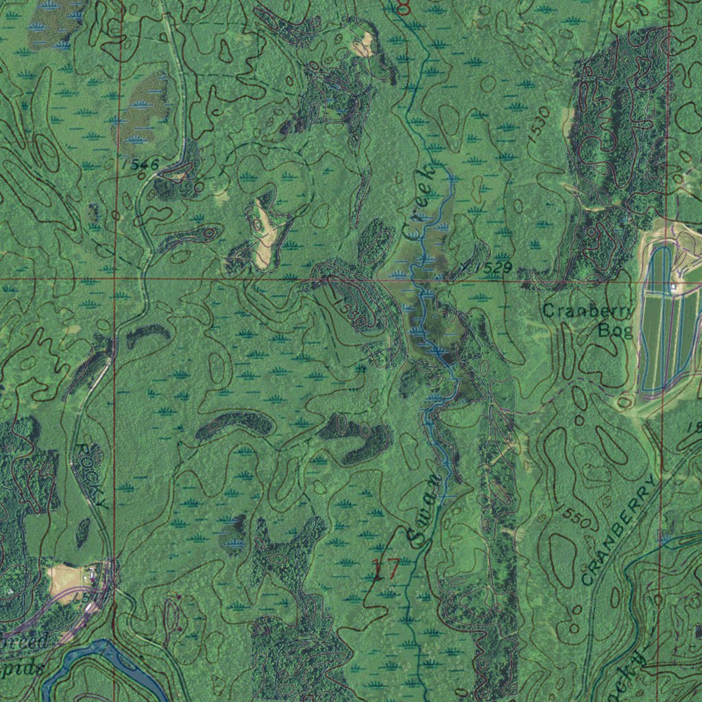 WI-BURROWS LAKE: GeoChange 1969-2013 Map by Western Michigan University ...