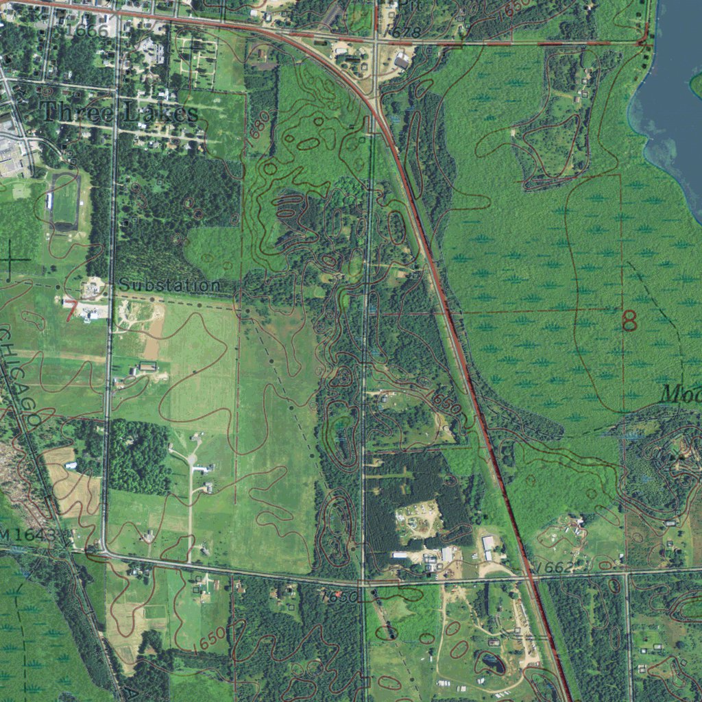 WI-THREE LAKES: GeoChange 1966-2013 Map by Western Michigan University ...