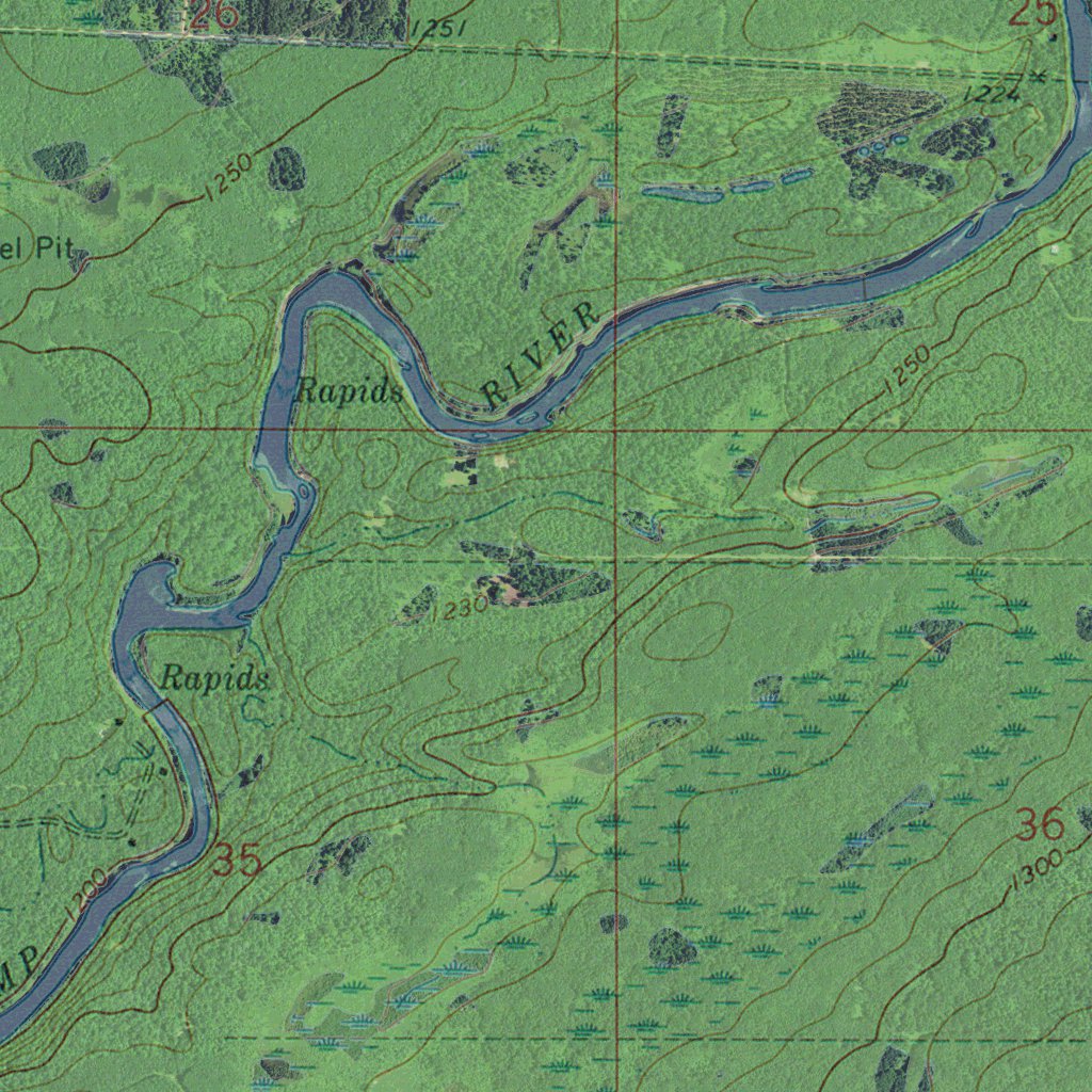 WI-JUMP RIVER FIRE TOWER NW: GeoChange 1965-2013 Map by Western ...