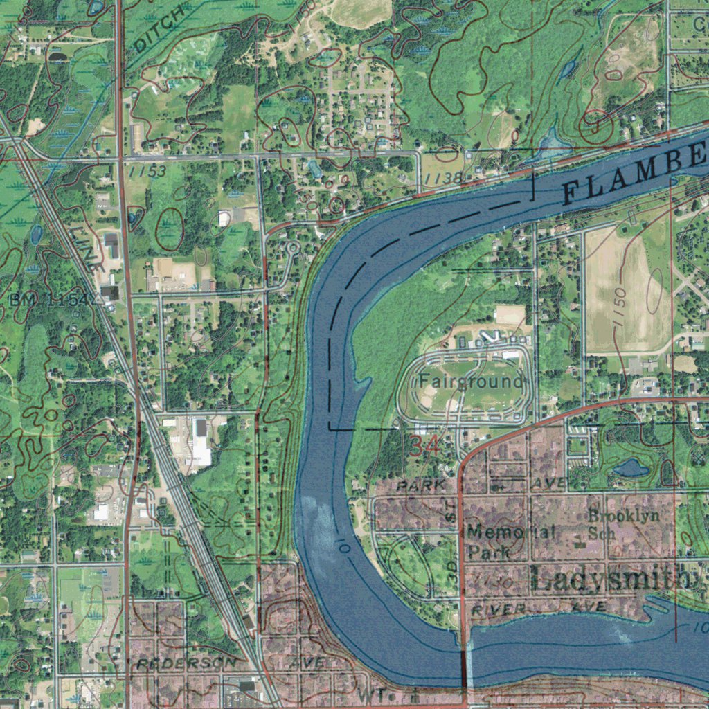 WI-LADYSMITH: GeoChange 1971-2013 Map by Western Michigan University ...