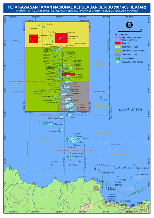 Peta Kawasan Taman Nasional Kep. Seribu Map by Balai Taman Nasional ...