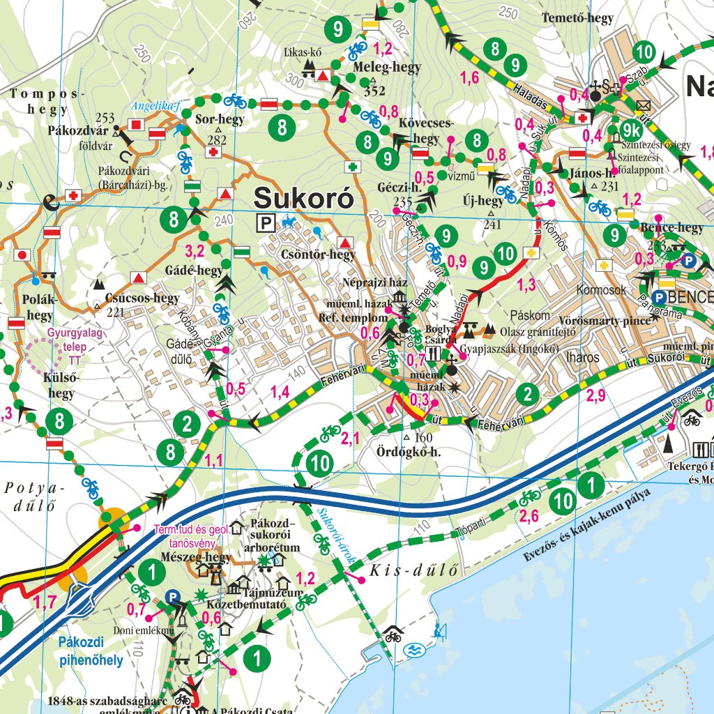 Velencei-tó és térsége kerékpáros és turistatérkép M 1:50.000 Map by ...