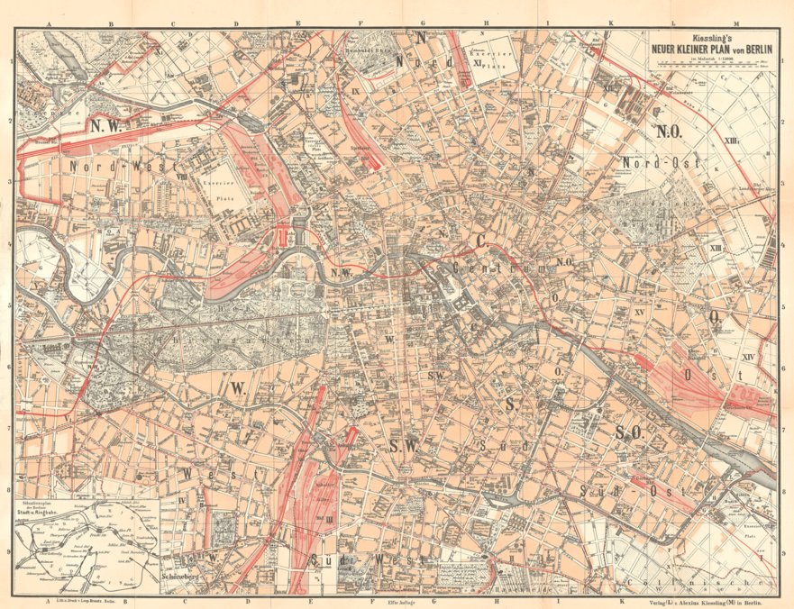 Berlin city Map, 1897 by Waldin | Avenza Maps