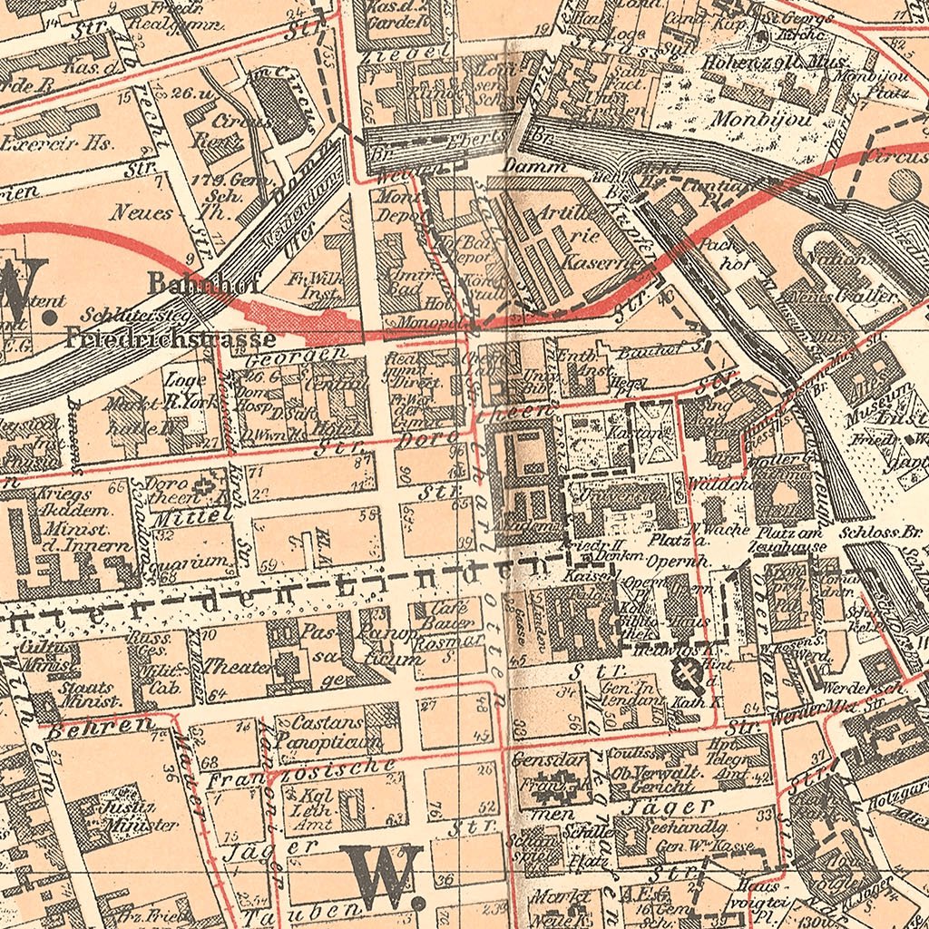 Berlin city Map, 1897 by Waldin | Avenza Maps