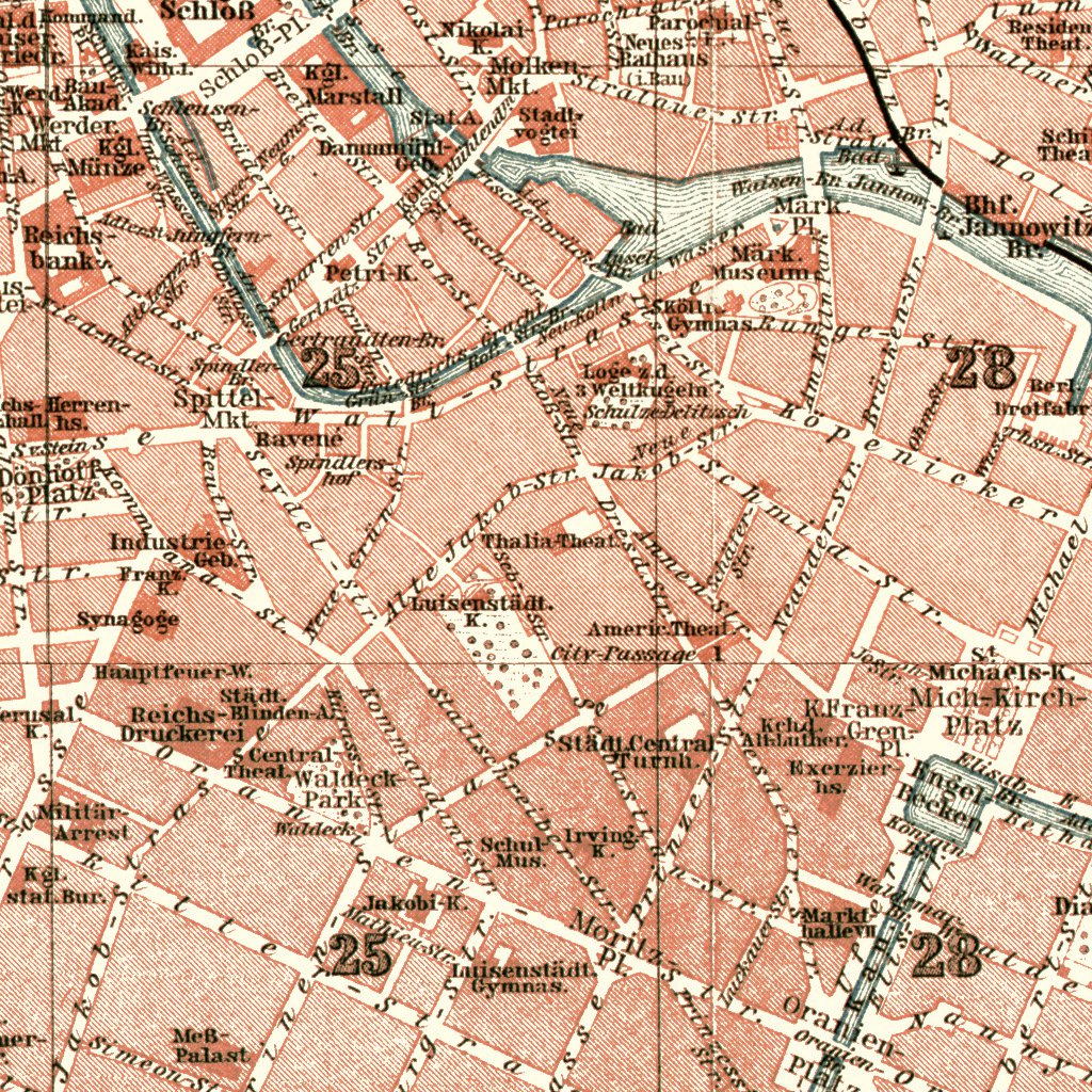 Berlin city Map, 1902 by Waldin | Avenza Maps