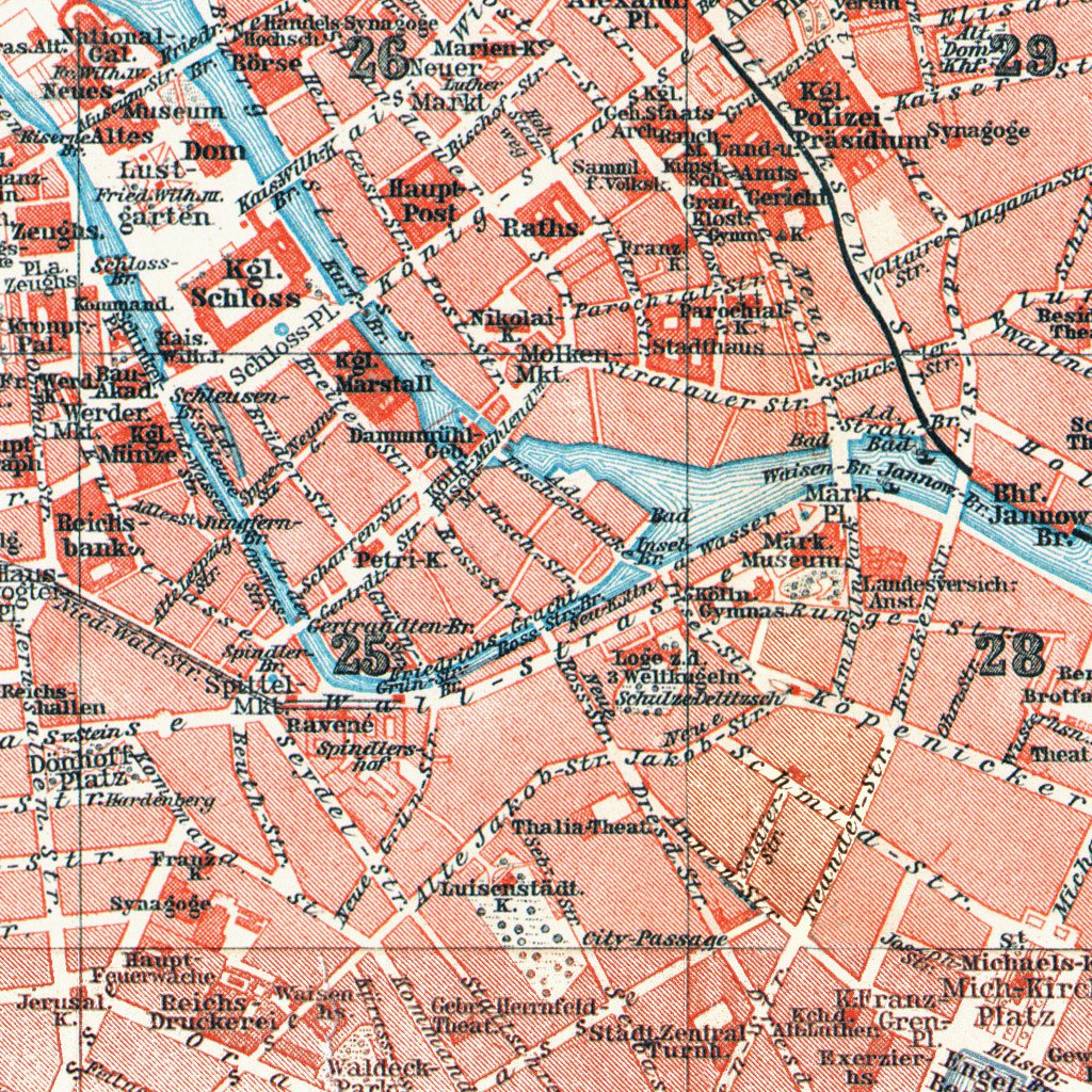 Berlin city Map, 1910 by Waldin | Avenza Maps