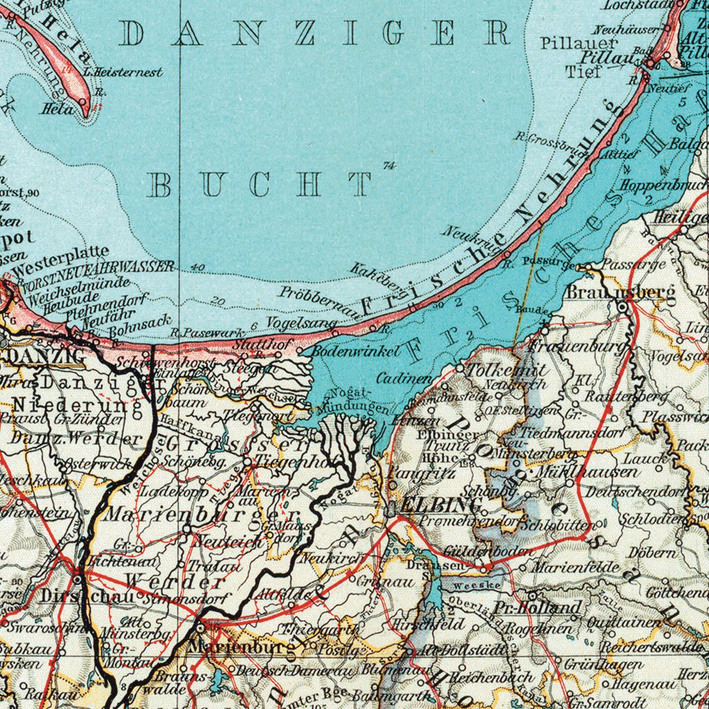 Northeastern Germany Map, 1905 by Waldin | Avenza Maps