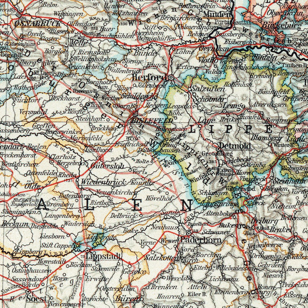 Northwestern Germany Map, 1905 by Waldin | Avenza Maps