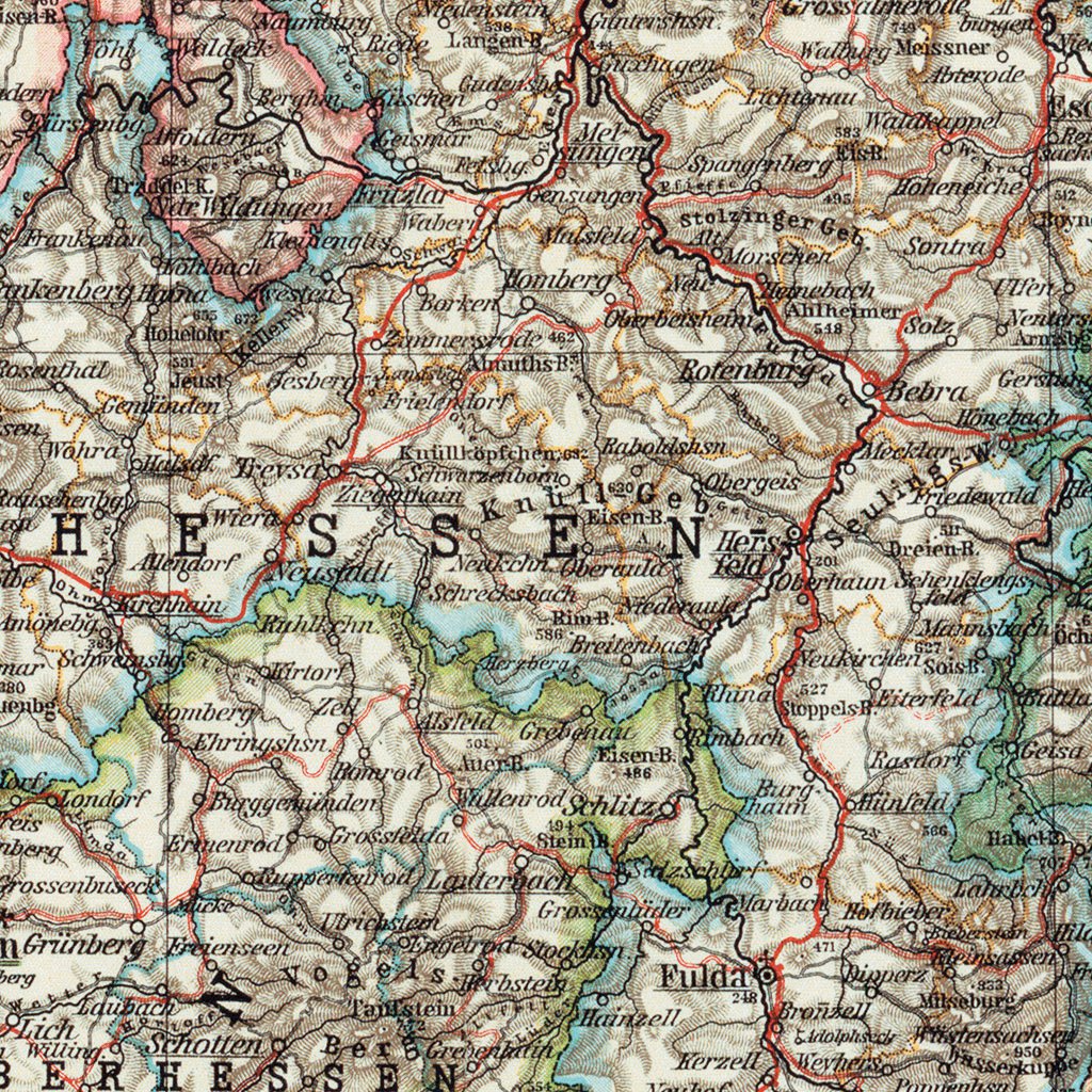 Western and Central Germany Map, 1905 by Waldin | Avenza Maps
