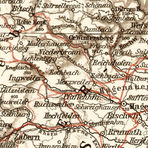 Germany, southwestern provinces. General Map, 1906 by Waldin | Avenza Maps