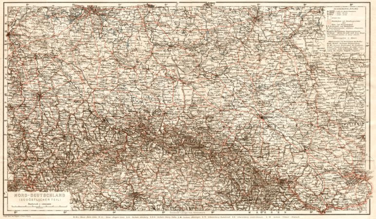 Germany, southeastern provinces of the northern part. General Map, 1906 ...