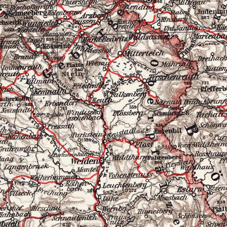 Germany, southeastern regions. General Map, 1913 by Waldin | Avenza Maps