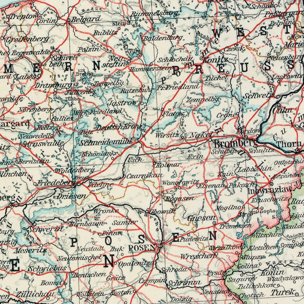 German Empire Map, 1905 by Waldin | Avenza Maps