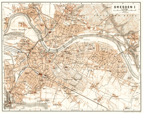 Dresden city Map, 1911 by Waldin | Avenza Maps